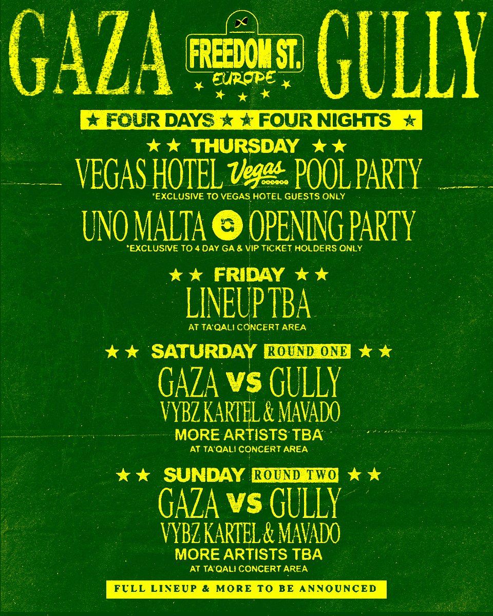 Line-Up | Freedom Street Europe | The Ultimate Dancehall Festival