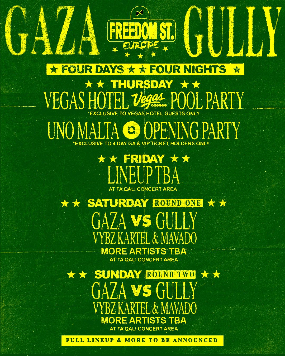 Line-Up | Freedom Street Europe | The Ultimate Dancehall Festival