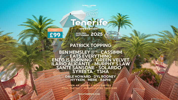 Lineup | Trick Tenerife Weekender 2025