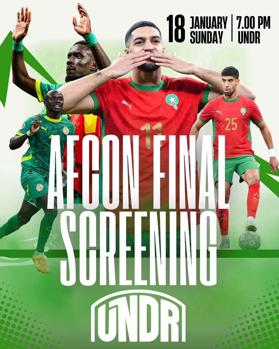 AFCON FINAL SCREENING AT UNDR! ⚽