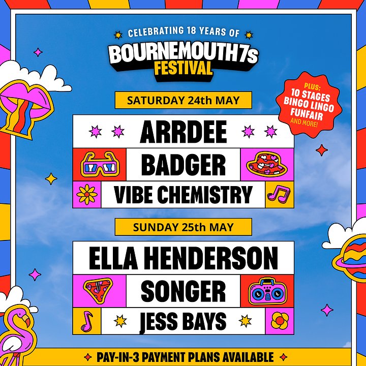 Bournemouth 7s Festival 2025 | Fri 23 Sat 24 & Sun 25 May Bank Holiday